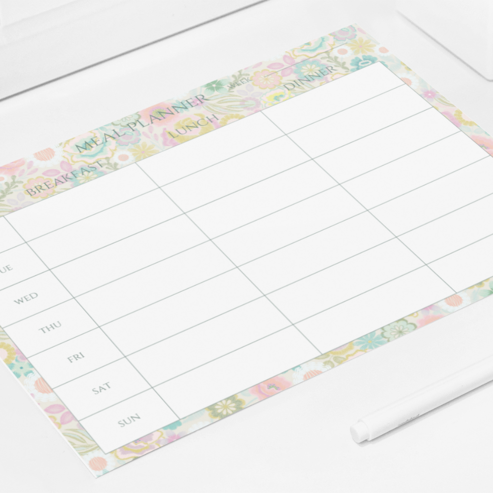 A4 Meal Planning Notepad - Beautifully Planned SA